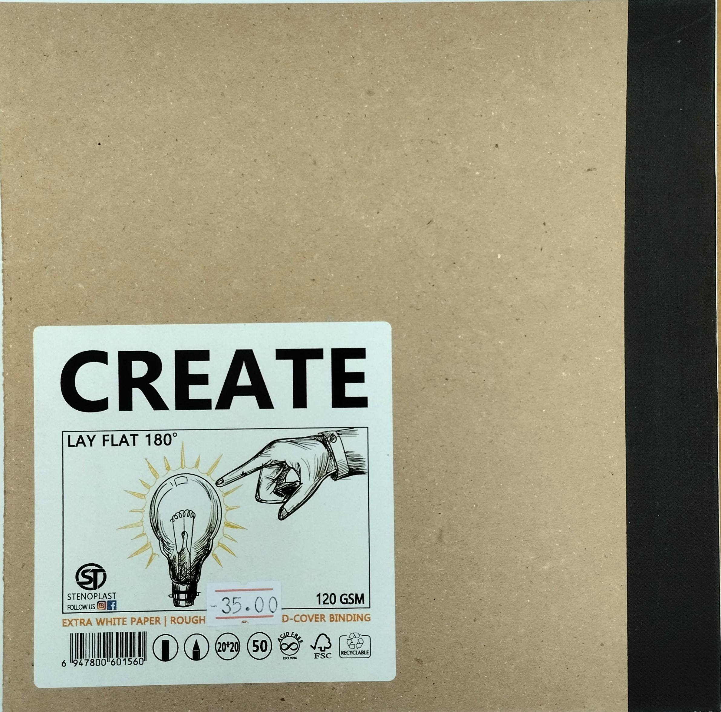 ספר CREATE 20*20 | נייר לאומנות | אביזרים לאומנות